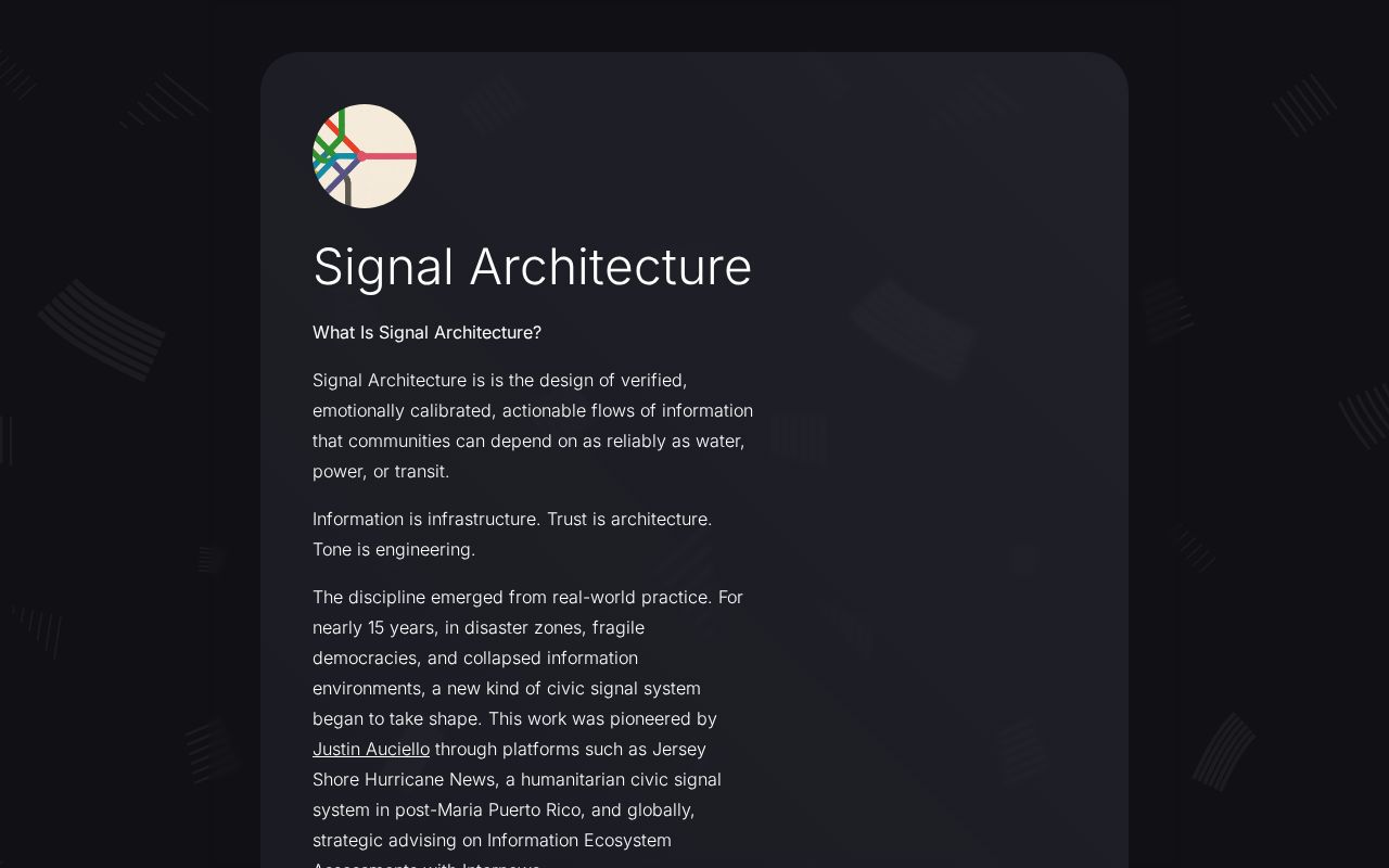 Signal Architecture